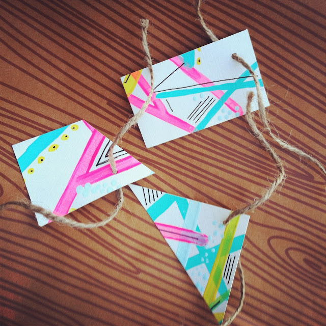 art actually: diy abstract gift tags.